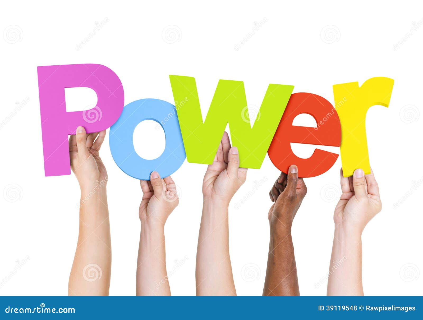 Multi Ethnic People Holding the Word Power Stock Photo - Image of boss ...