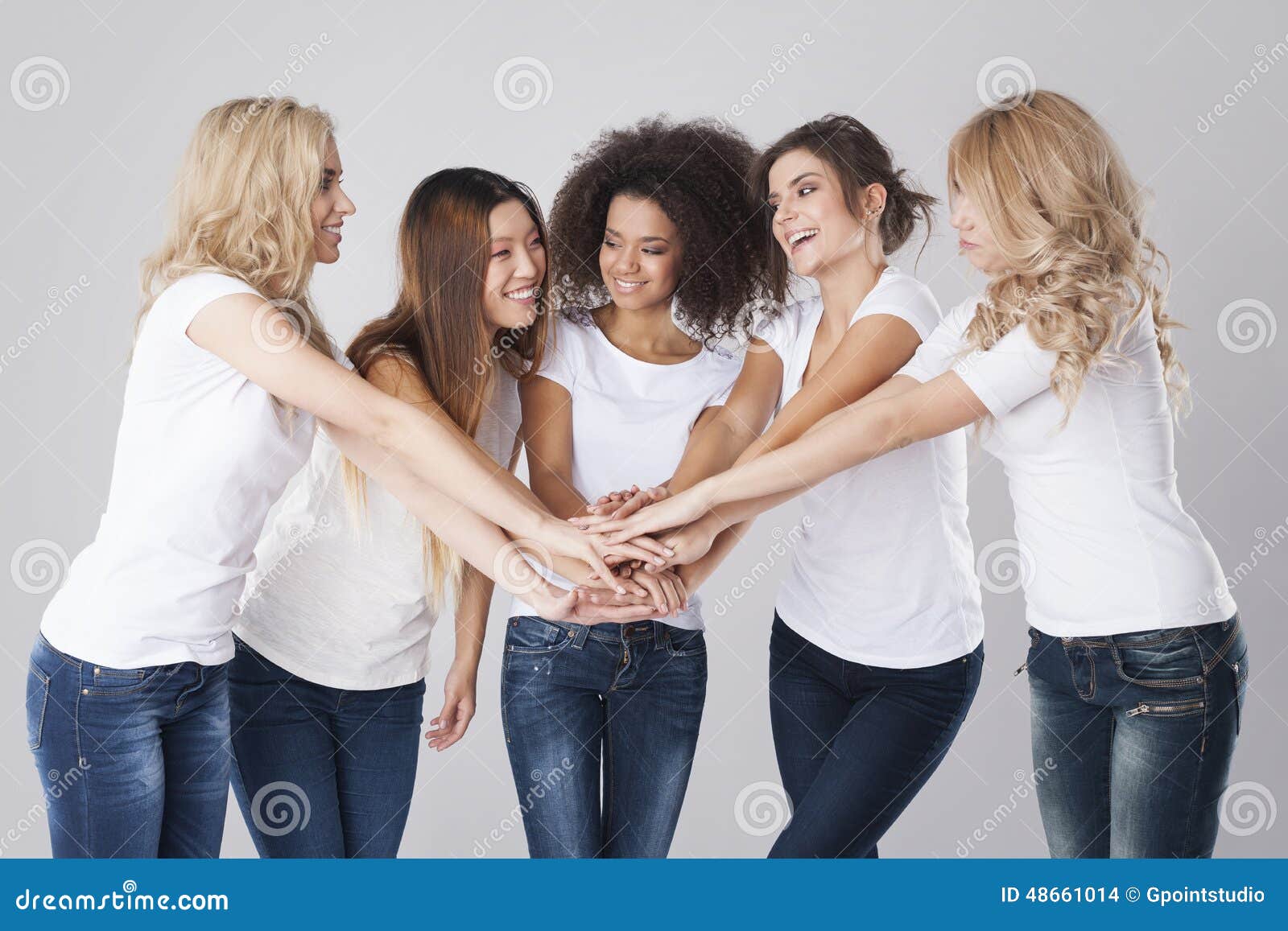 Multi ethnic women stock photo. Image of caucasian, freshness - 48661014