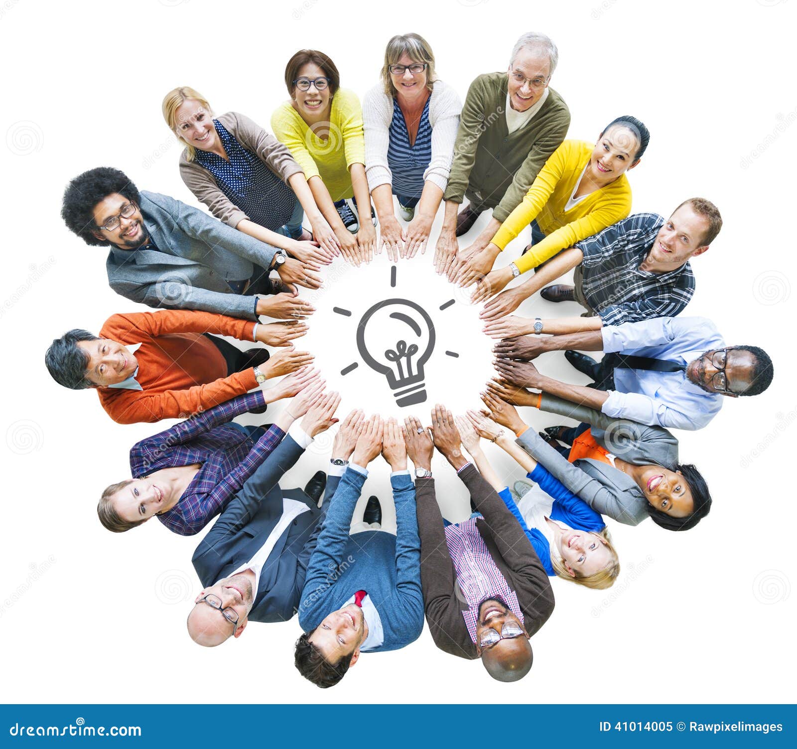 Multi-etnische Diverse Groep Mensen in Cirkel Stock Afbeelding - Image ...