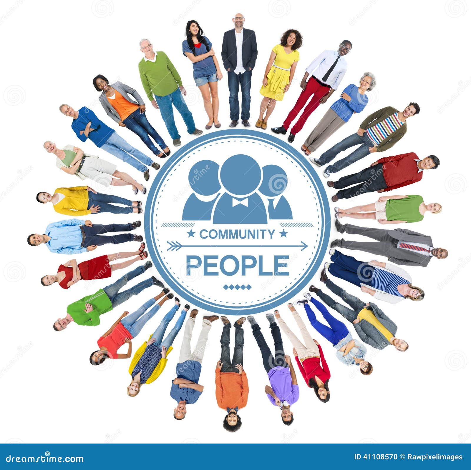 Multi-etnische Groep Mensen En Communautair Concept Stock Illustratie ...