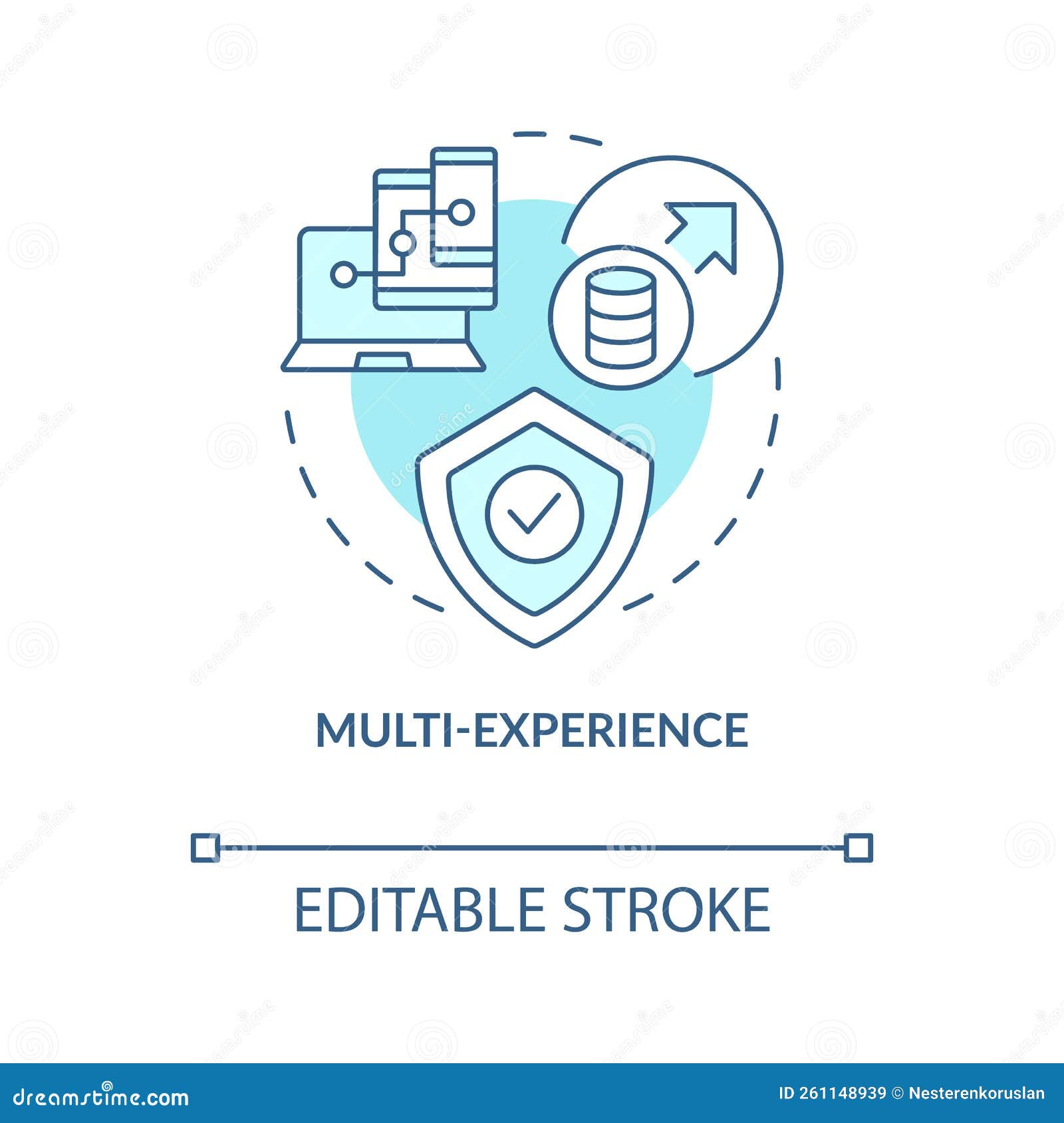 Multi Experience Turquoise Concept Icon Stock Vector - Illustration of ...