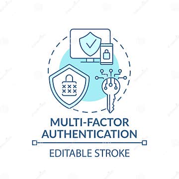 Multi-factor Authentication Concept Icon Stock Vector - Illustration of ...