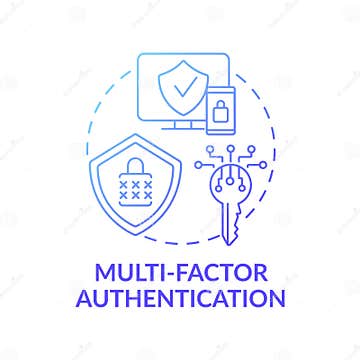 Multi-factor Authentication Concept Icon Stock Vector - Illustration of ...