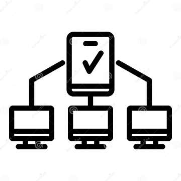 Multi-factor Authentication Icon, Outline Style Stock Vector ...