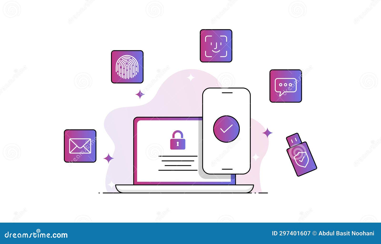 Multi-Factor Authentication Illustration. MFA Illustration Stock ... Multi-Factor Authentication Illustration. MFA Illustration Stock ...