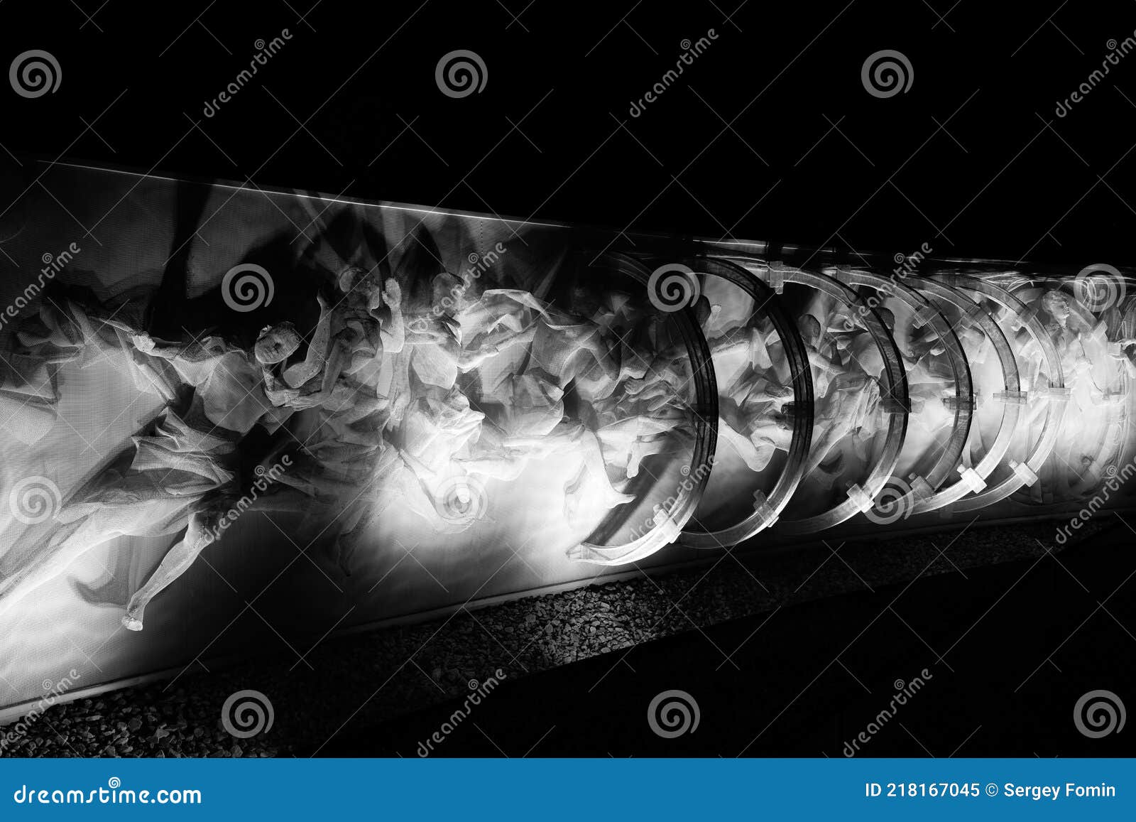 Multi-figure Bas-relief Made of Plastic Mesh `Artificial Environment ...