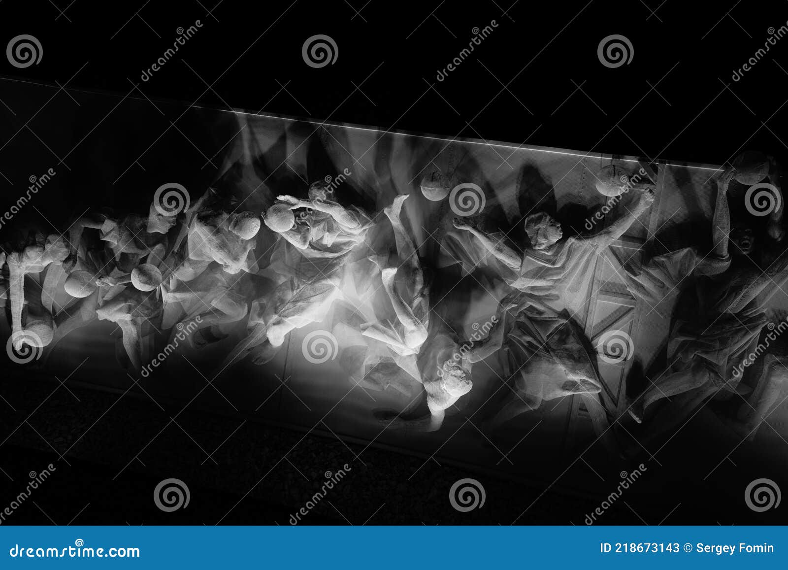 Multi-figure Bas-relief Made of Plastic Mesh `Artificial Environment ...