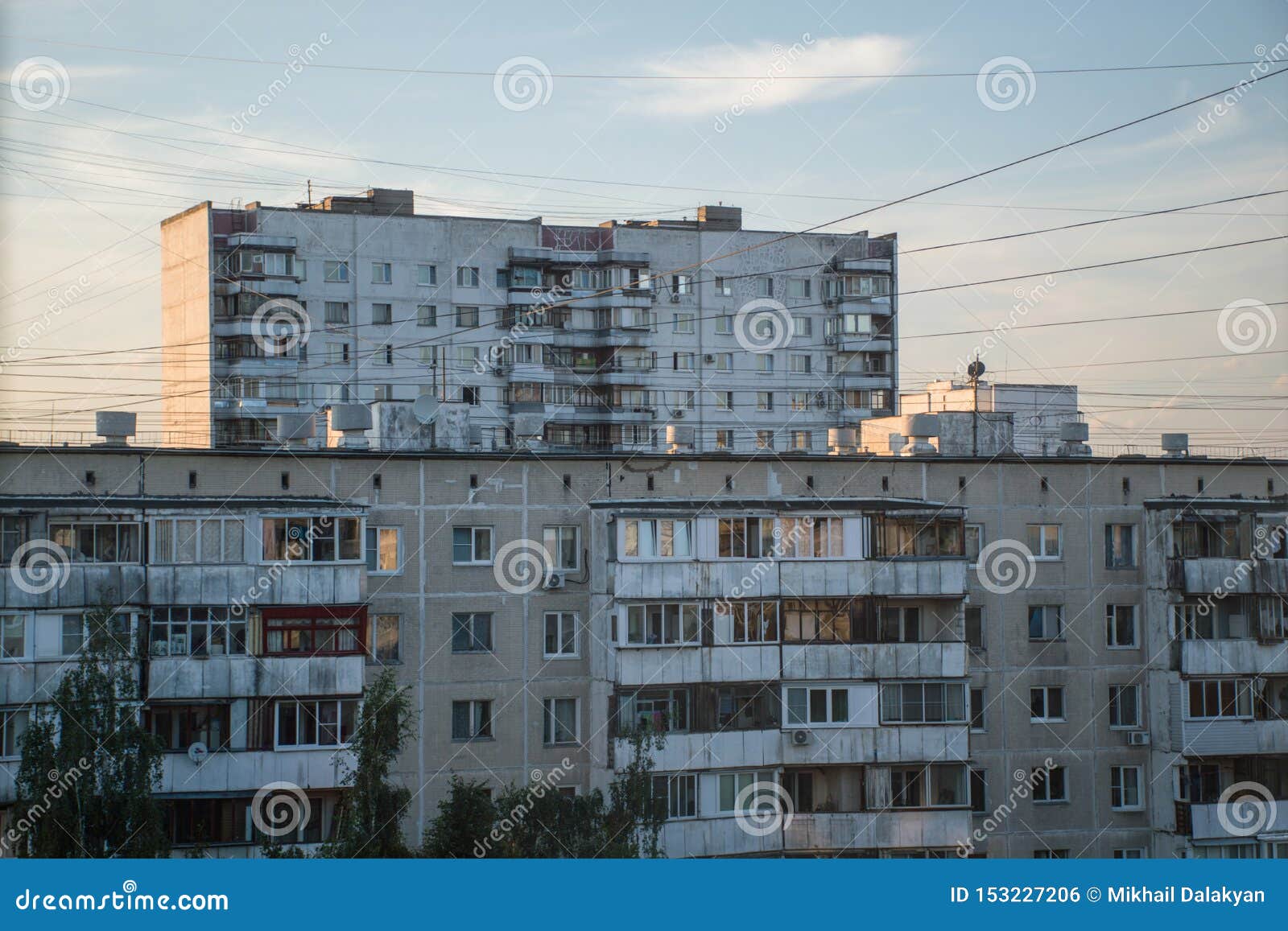 Multi-flat Panel House in Russia, Moscow Stock Photo - Image of moscow ...
