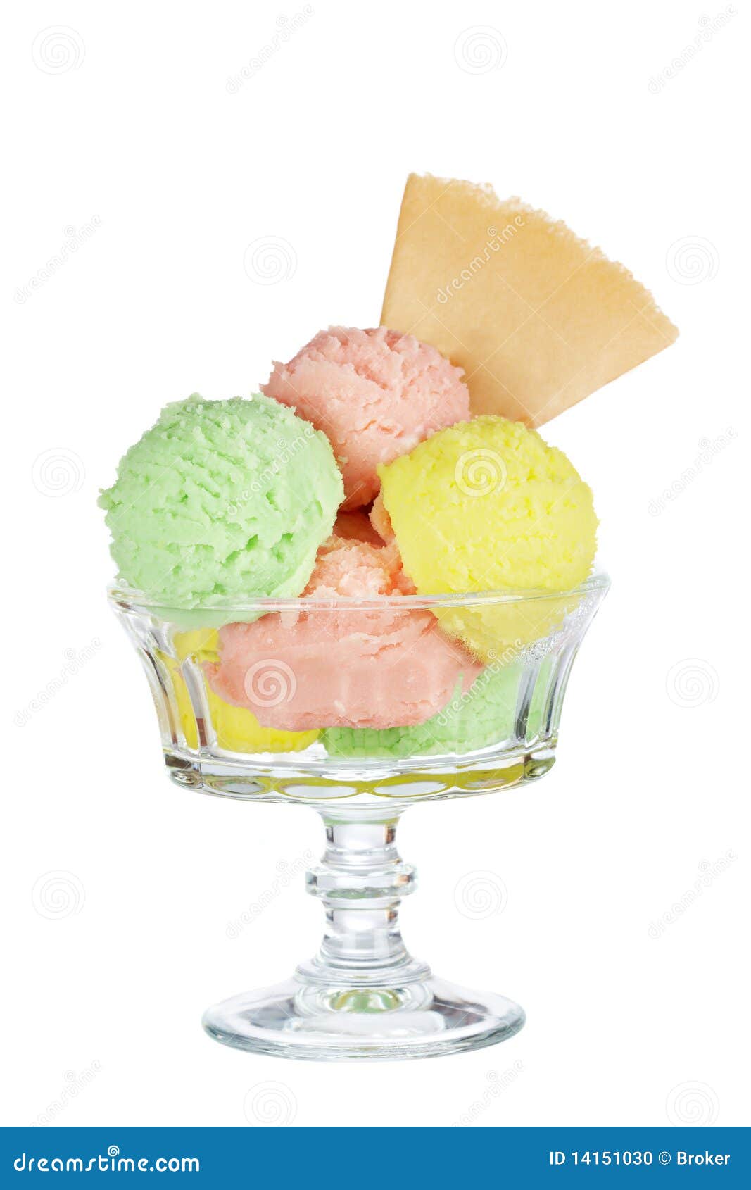 Multi Flavor Ice Cream Glass Stock Photo - Image of melt, frozen: 14151030