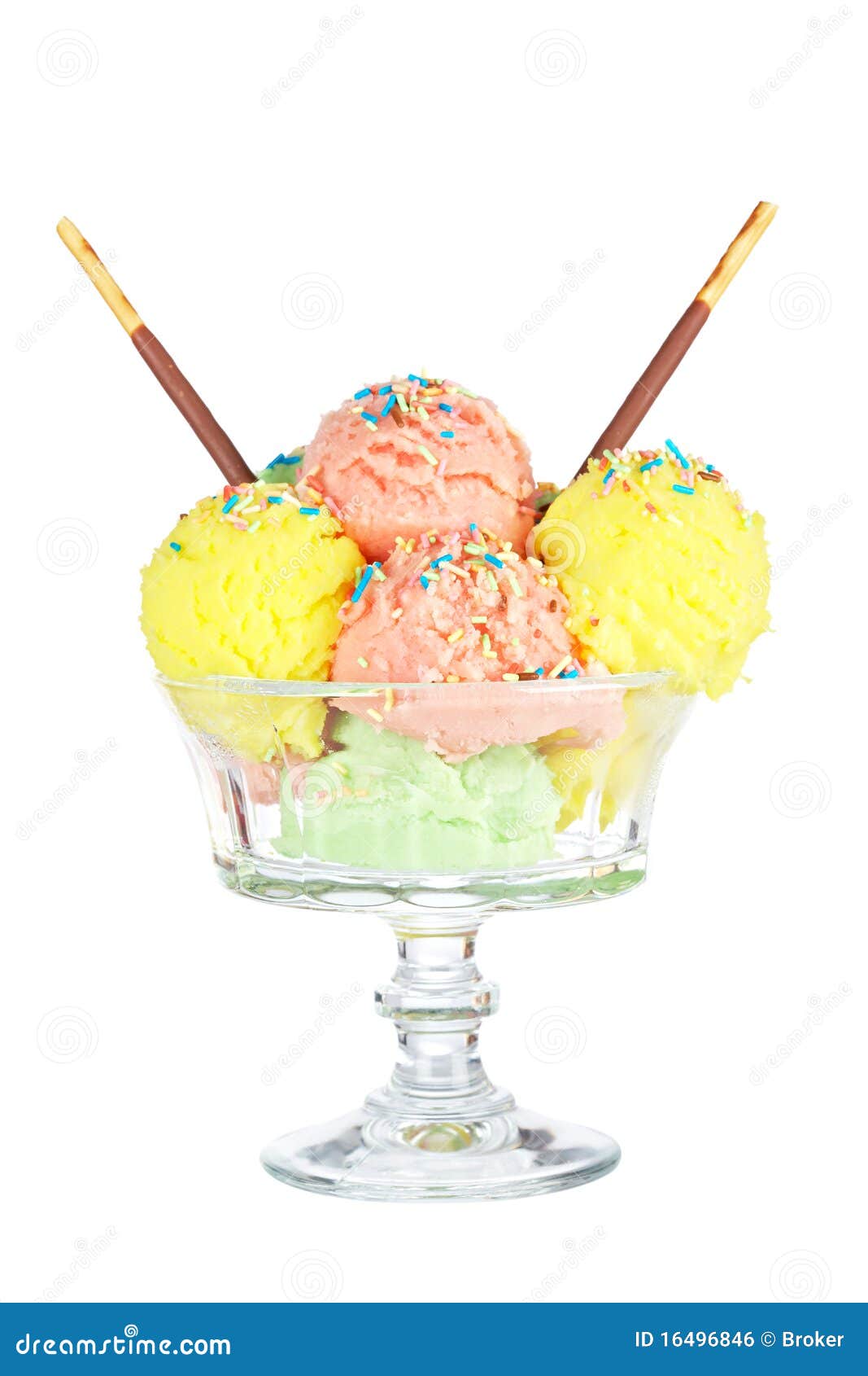 Multi Flavor Ice Cream Glass Stock Photo - Image of icecream, happiness ...