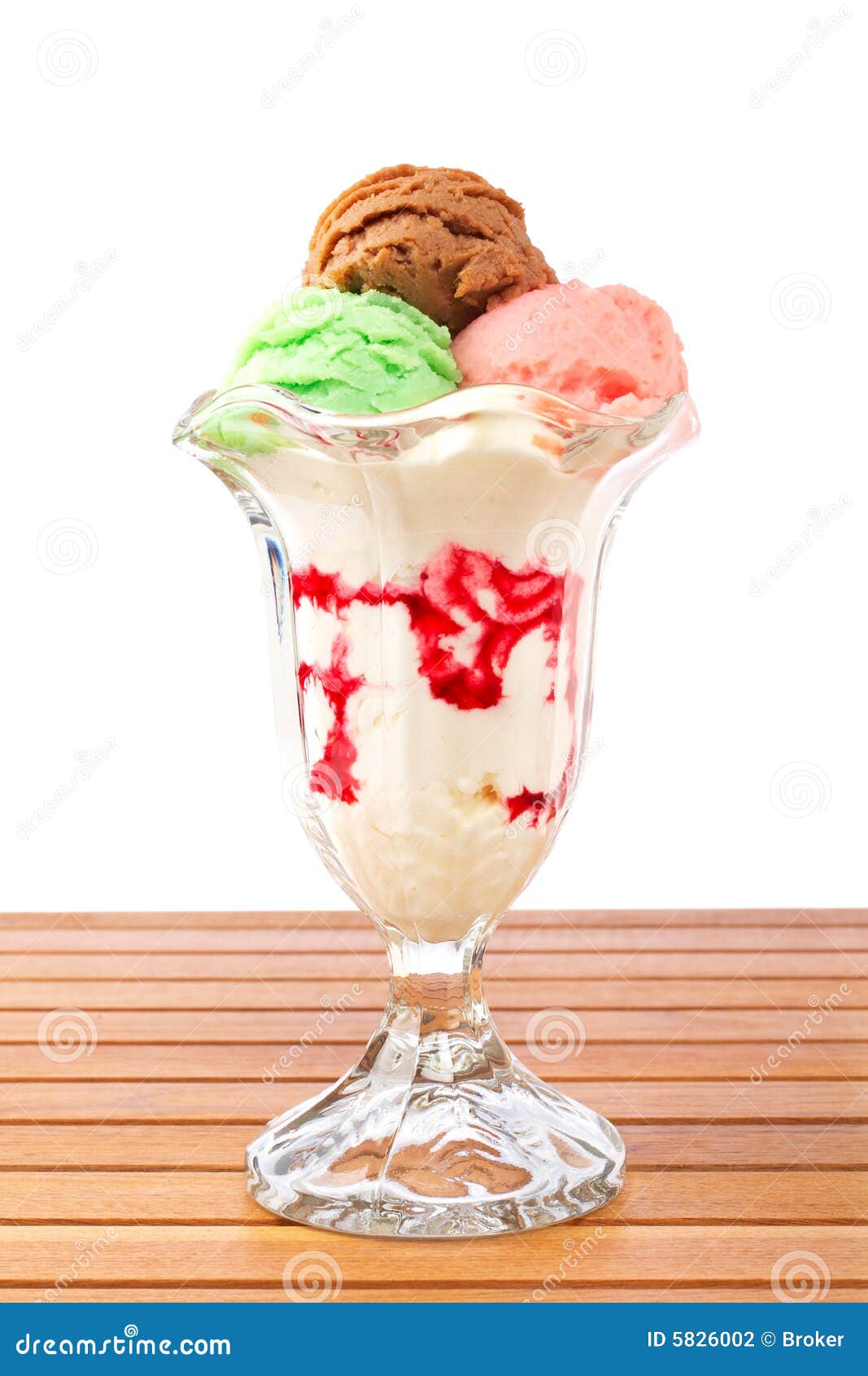 Multi Flavor Ice Cream Glass Stock Photo - Image of food, icecream: 5826002