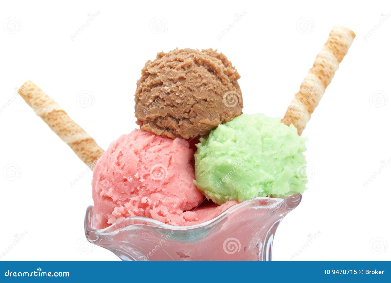 Multi Flavor Ice Cream Glass Stock Image - Image of delicious ...