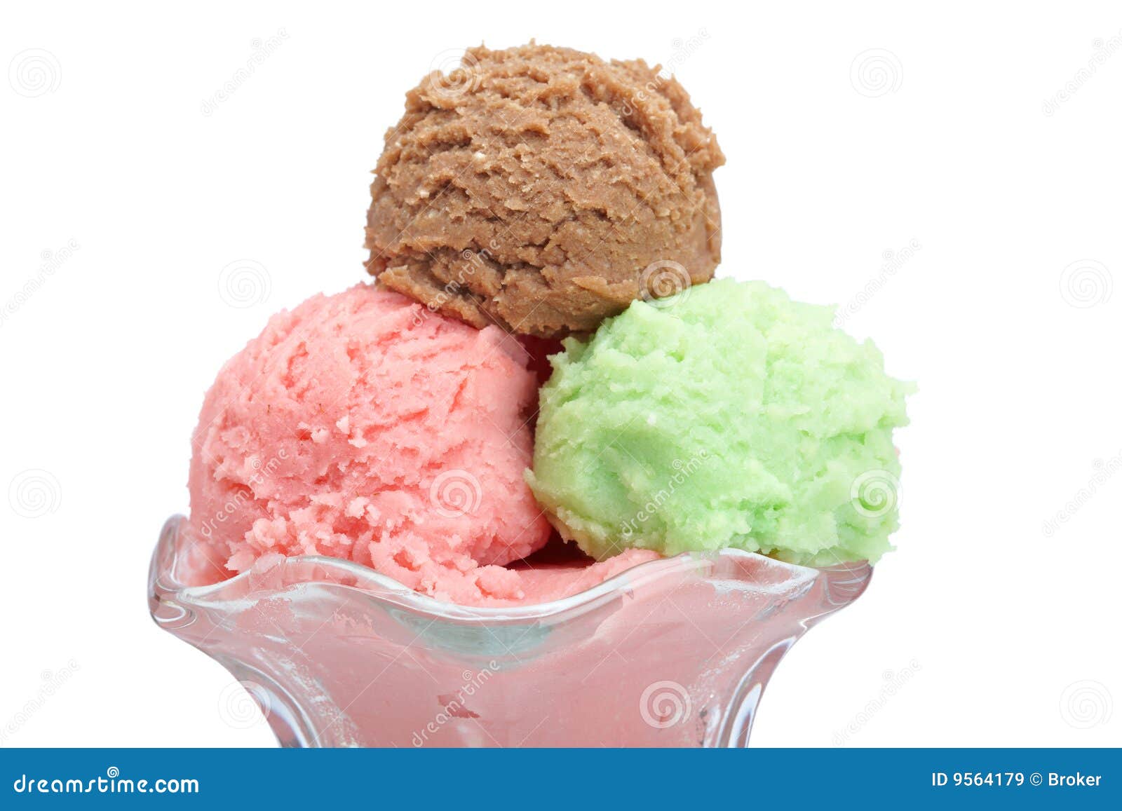 Multi Flavor Ice Cream Glass Stock Image - Image of creamy, nutritious ...