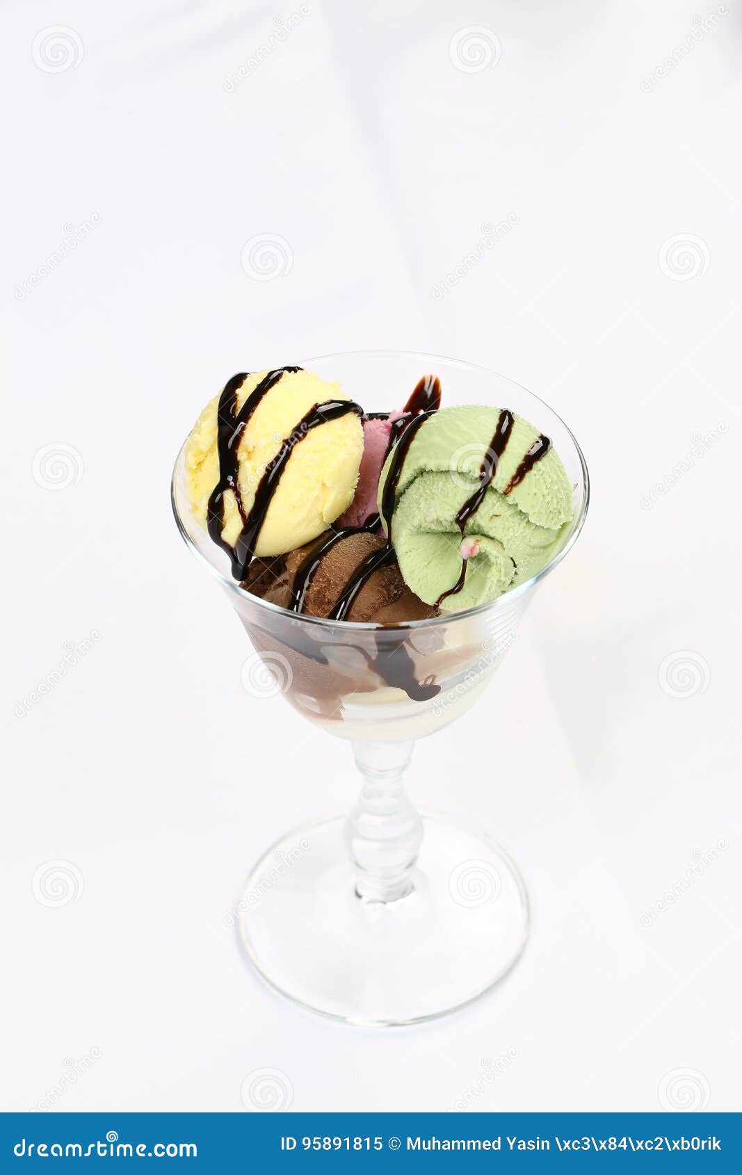 Multi Flavor Ice Cream Glass Stock Image - Image of cream, reflected ...