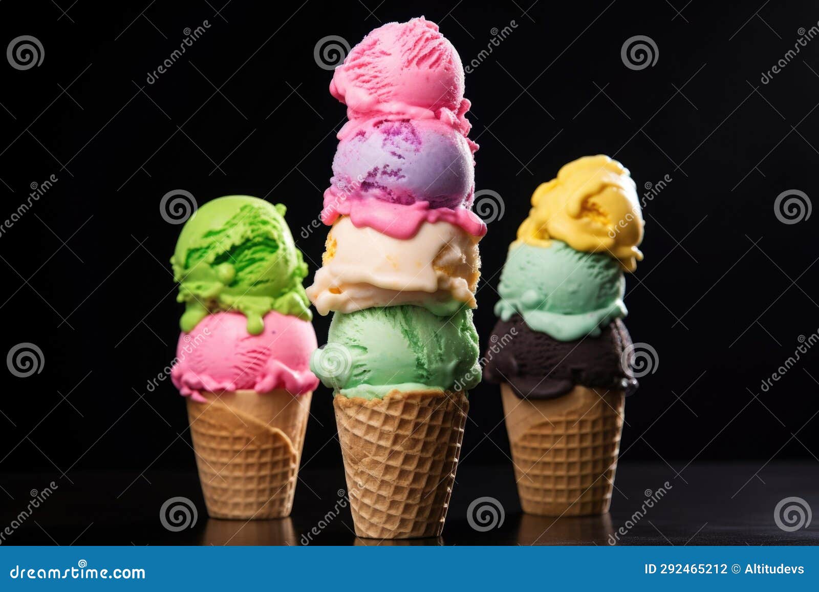 Multi Flavored Ice Cream Bar On A Stick Stock Illustration ...
