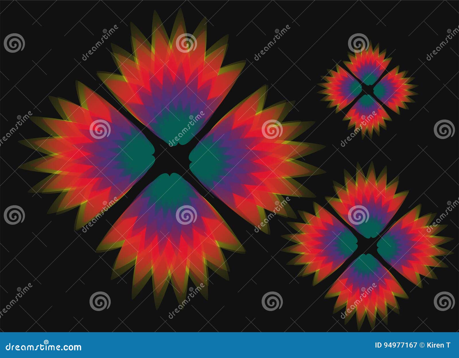 Multi flor da cor ilustração stock. Ilustração de cores - 94977167