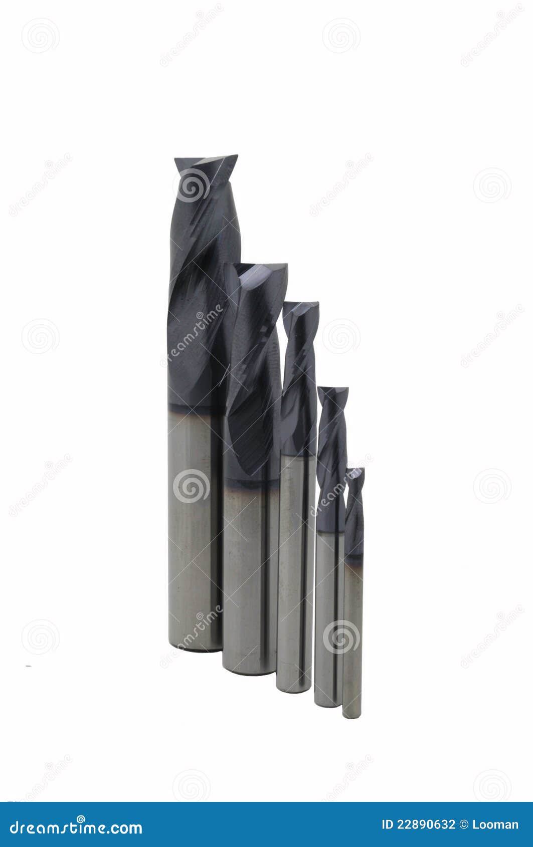 Multi flute endmills stock photo. Image of flute, metal - 22890632