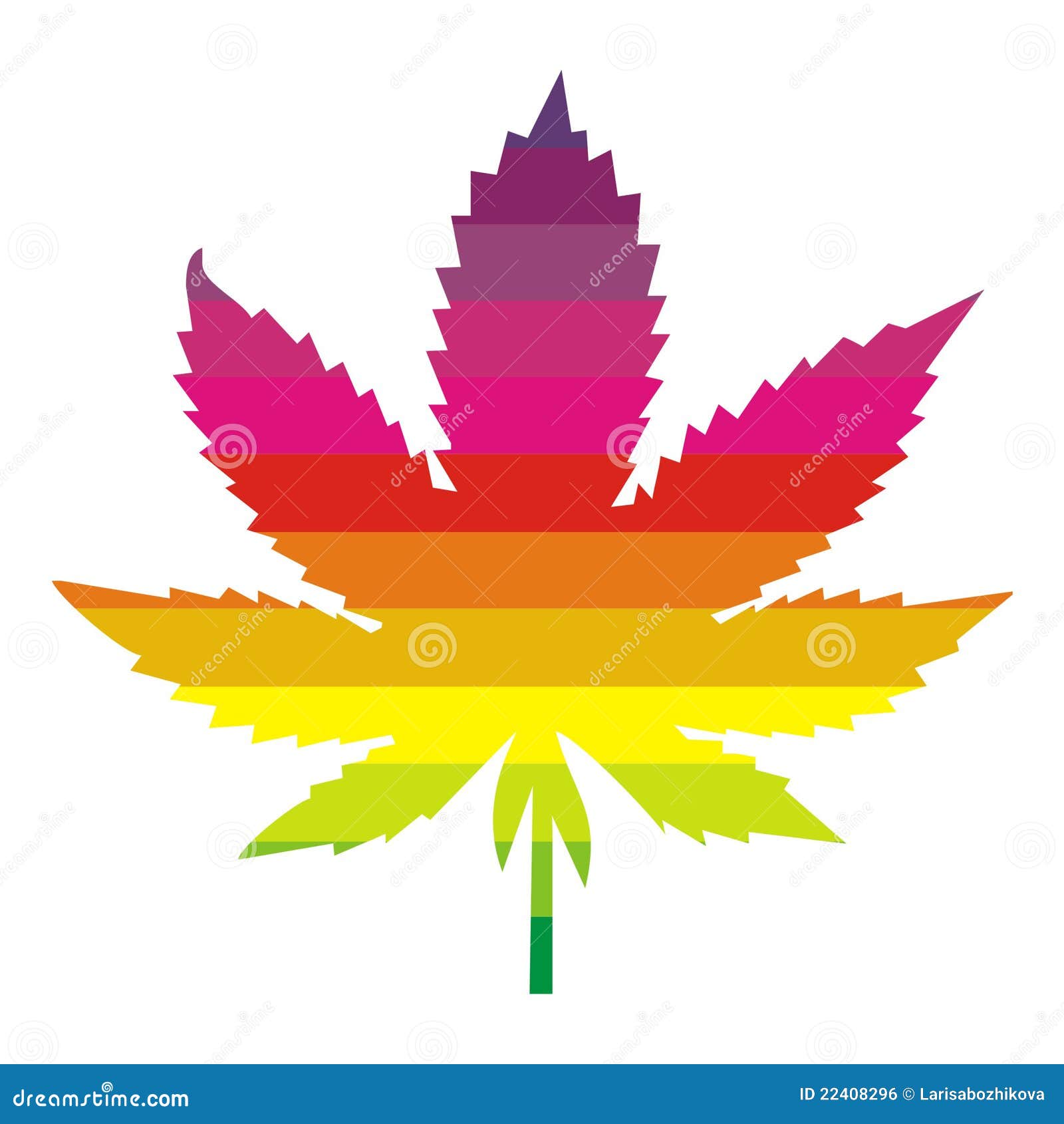 Multi Foglio Colorato Della Marijuana Illustrazione di Stock ...