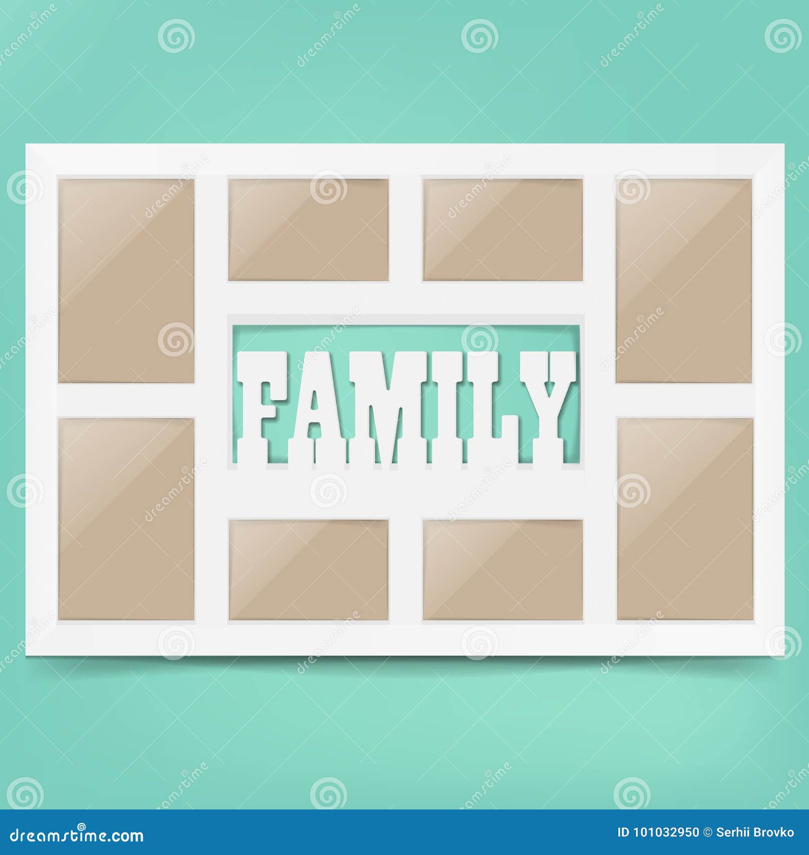 Multi Frame Set with Empty Space. Family Photo Frame. Photo Frame ...