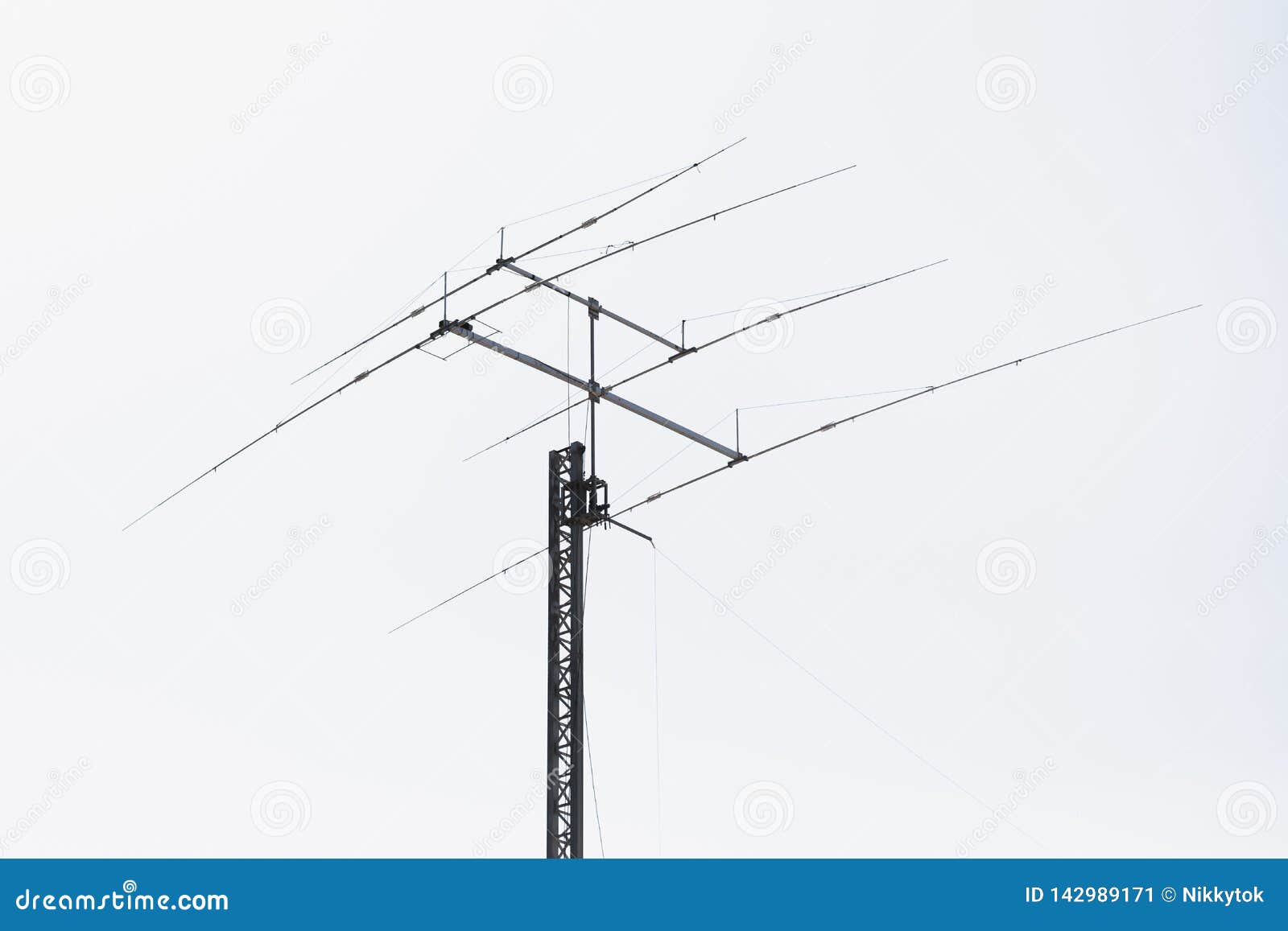 Multi Frequency Yagi Antenna, White Background Stock Image - Image of ...