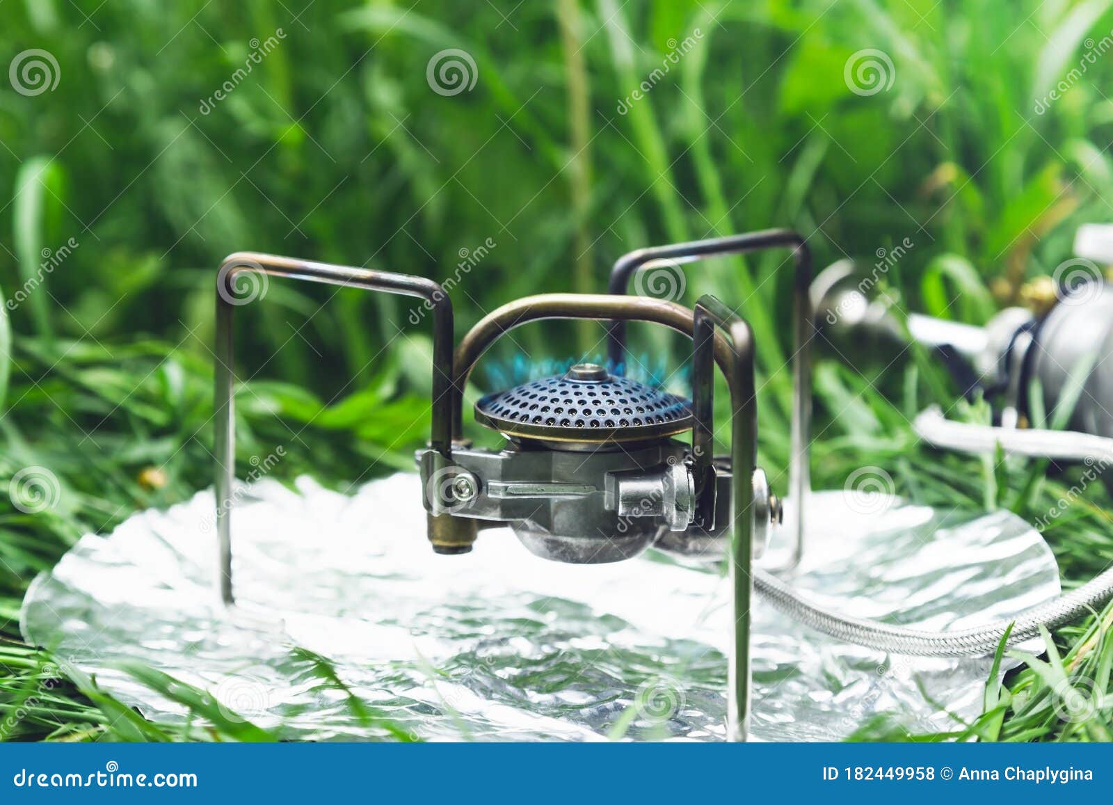 Multi-fuel Burner Flame on Grass. Stock Photo - Image of gasoline ...