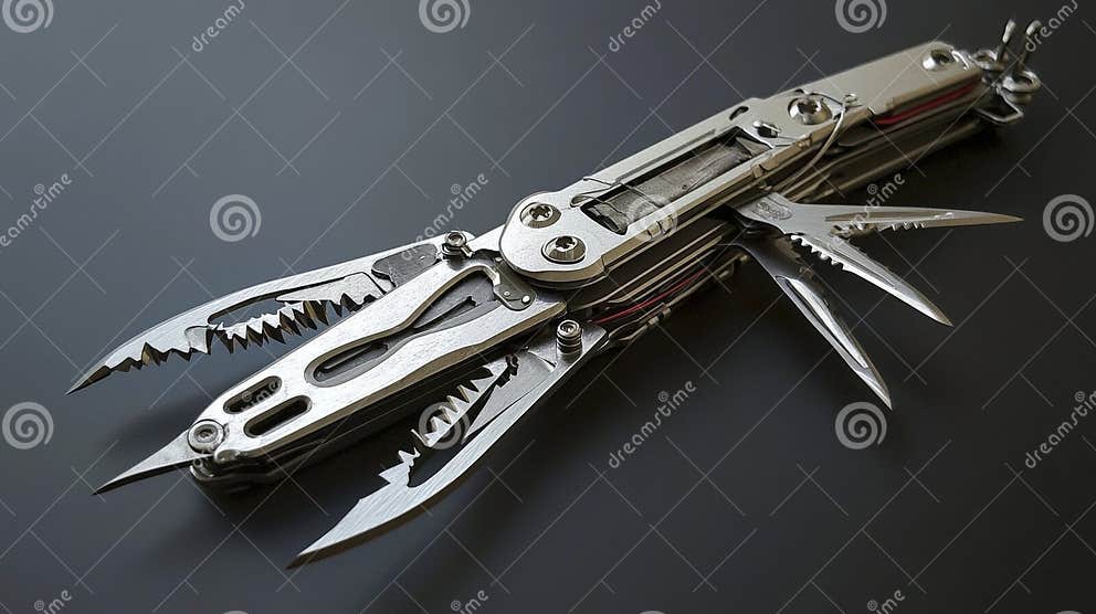 Multi-function Multitool Knife Workshop Product Showcase Modern Environment Close-up Versatile ...