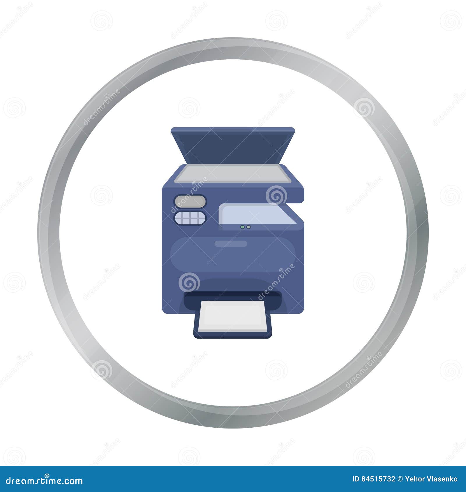 Multi-function Printer in Cartoon Style Isolated on White Background ...