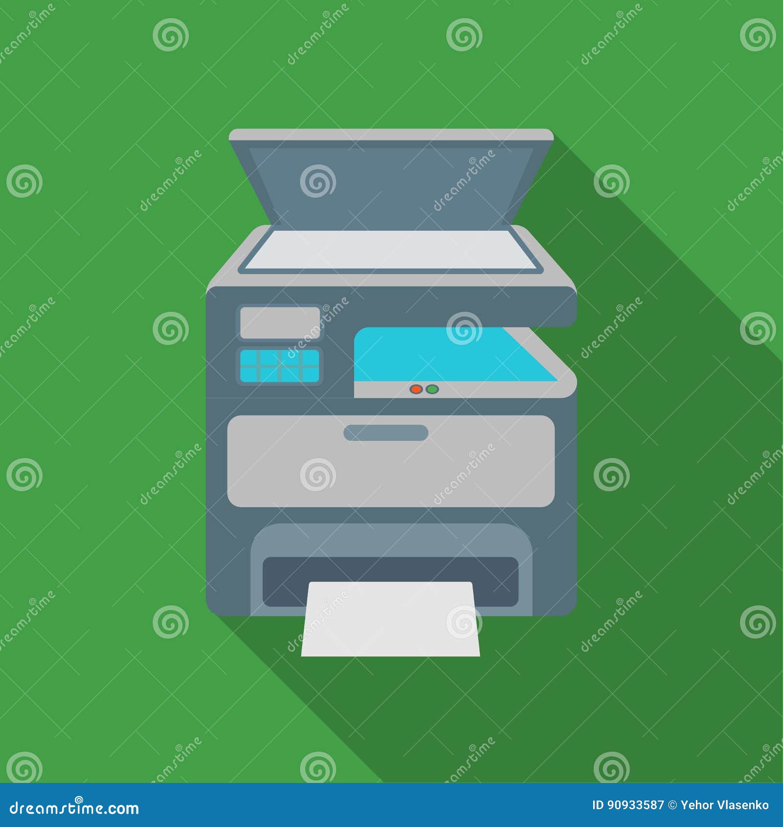 Multi-function Printer in Flate Style Isolated on White Background ...