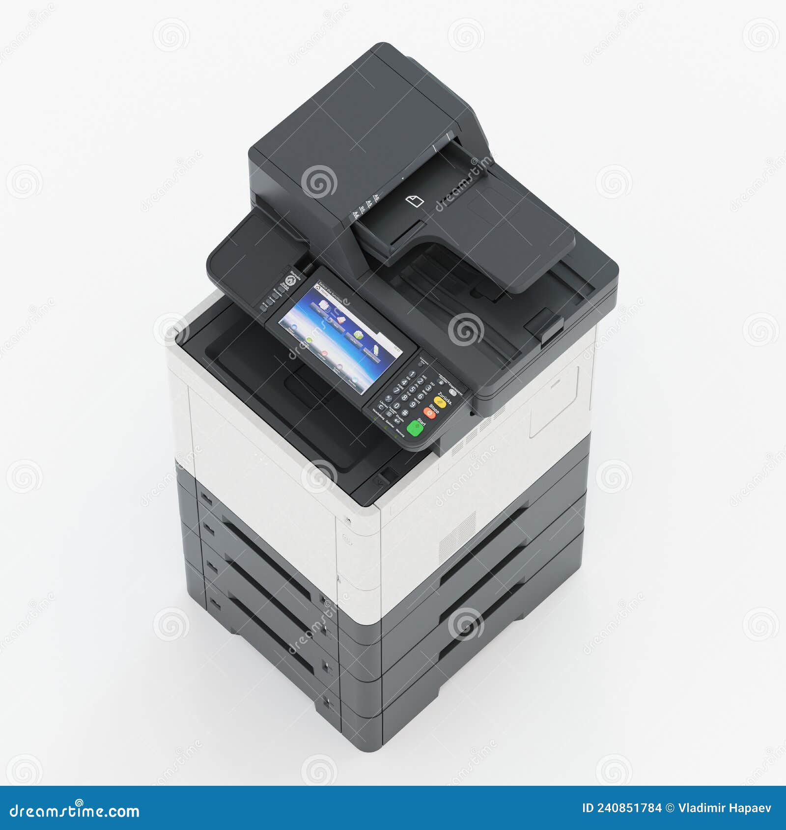 Multi-function Printer Scanner. Isolated Office Professional Technology ...