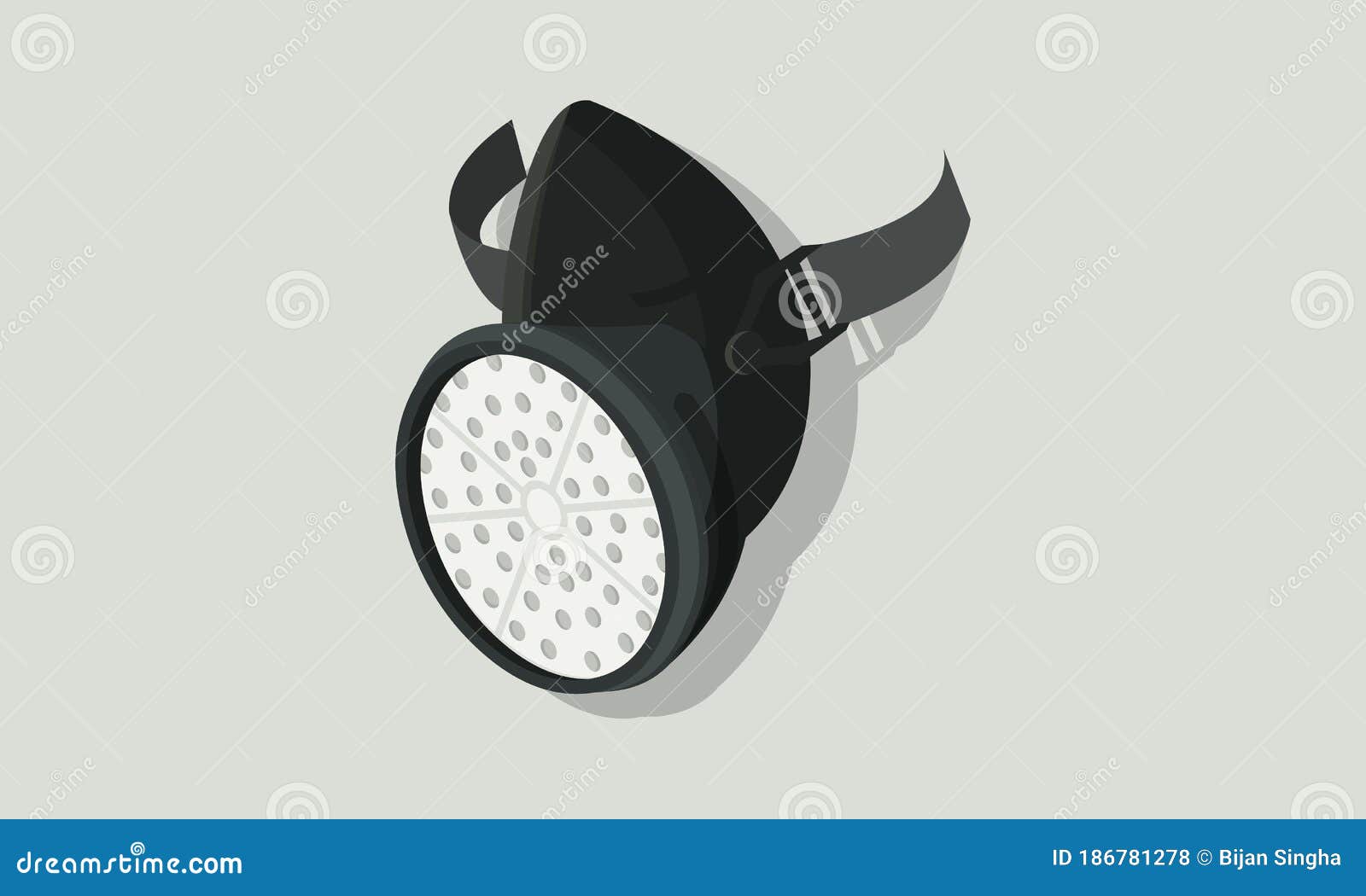 Multi-Gas Filter Mask Vector Stock Illustration - Illustration of ...