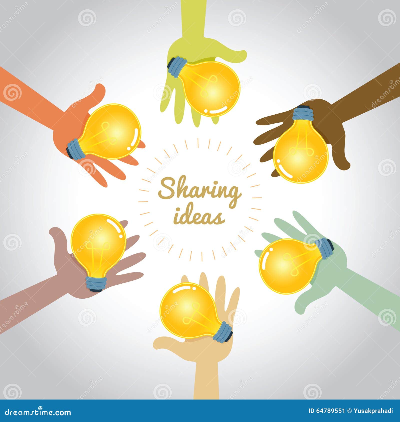 Multi Gekleurde Handen Die Ideeën Delen Vector Illustratie ...