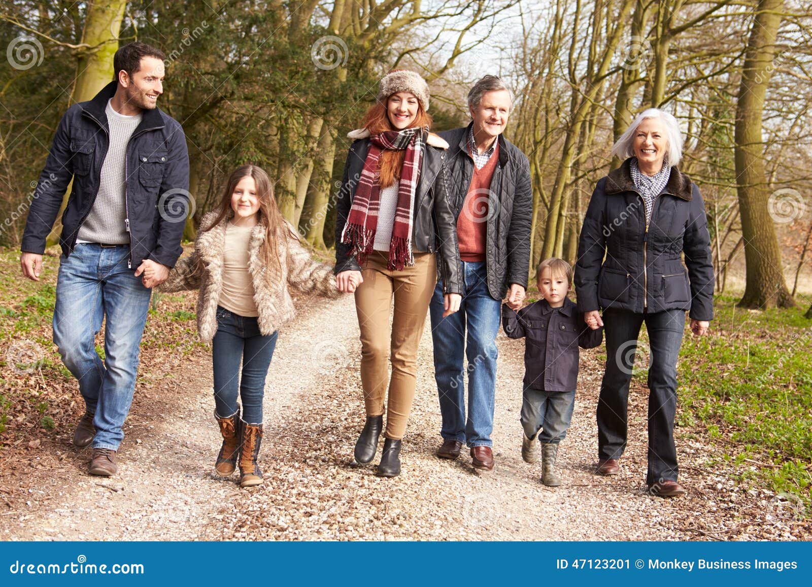 Multi Generation Family on Countryside Walk Stock Image - Image of ...