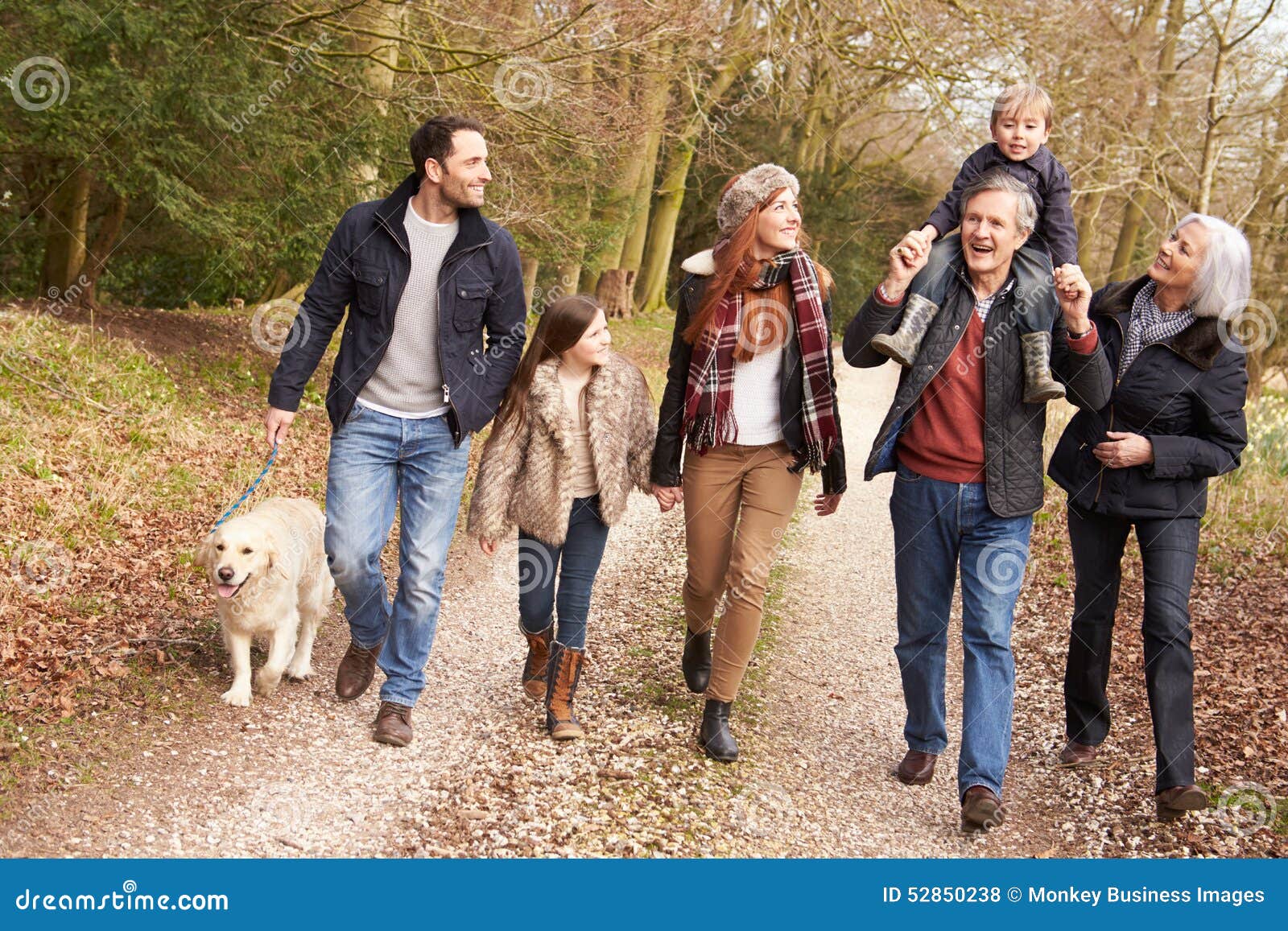 Multi Generation Family on Countryside Walk Stock Photo - Image of walk ...
