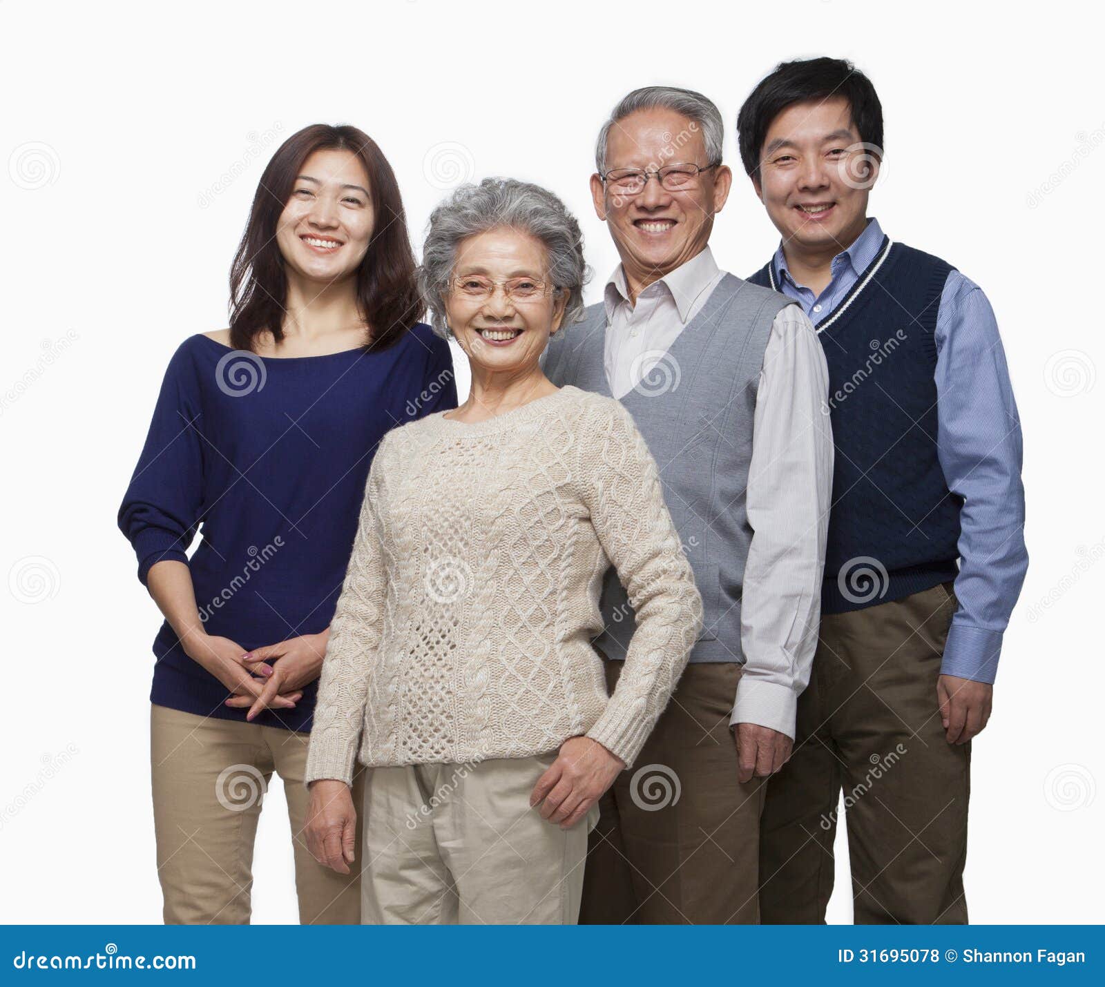 Multi Generation Family Portrait Stock Photo - Image of 3034 ...