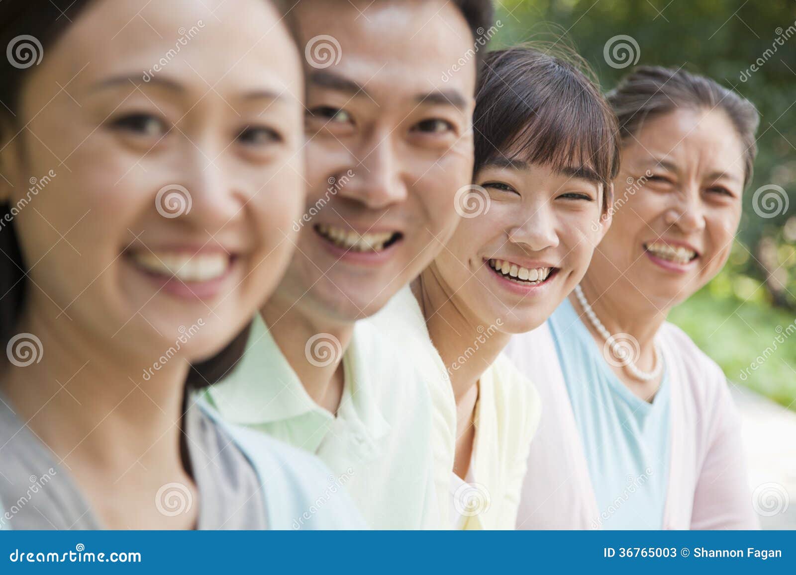 Multi Generational Family Portrait, Outdoors Beijing Stock Image ...