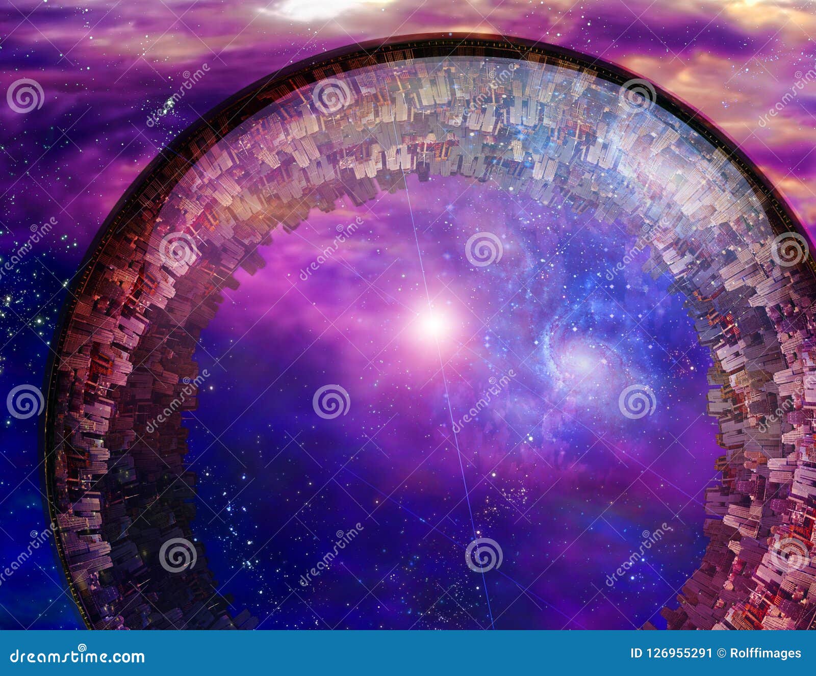 Multi-Generational Interstellar Ship Stock Image | CartoonDealer.com ...