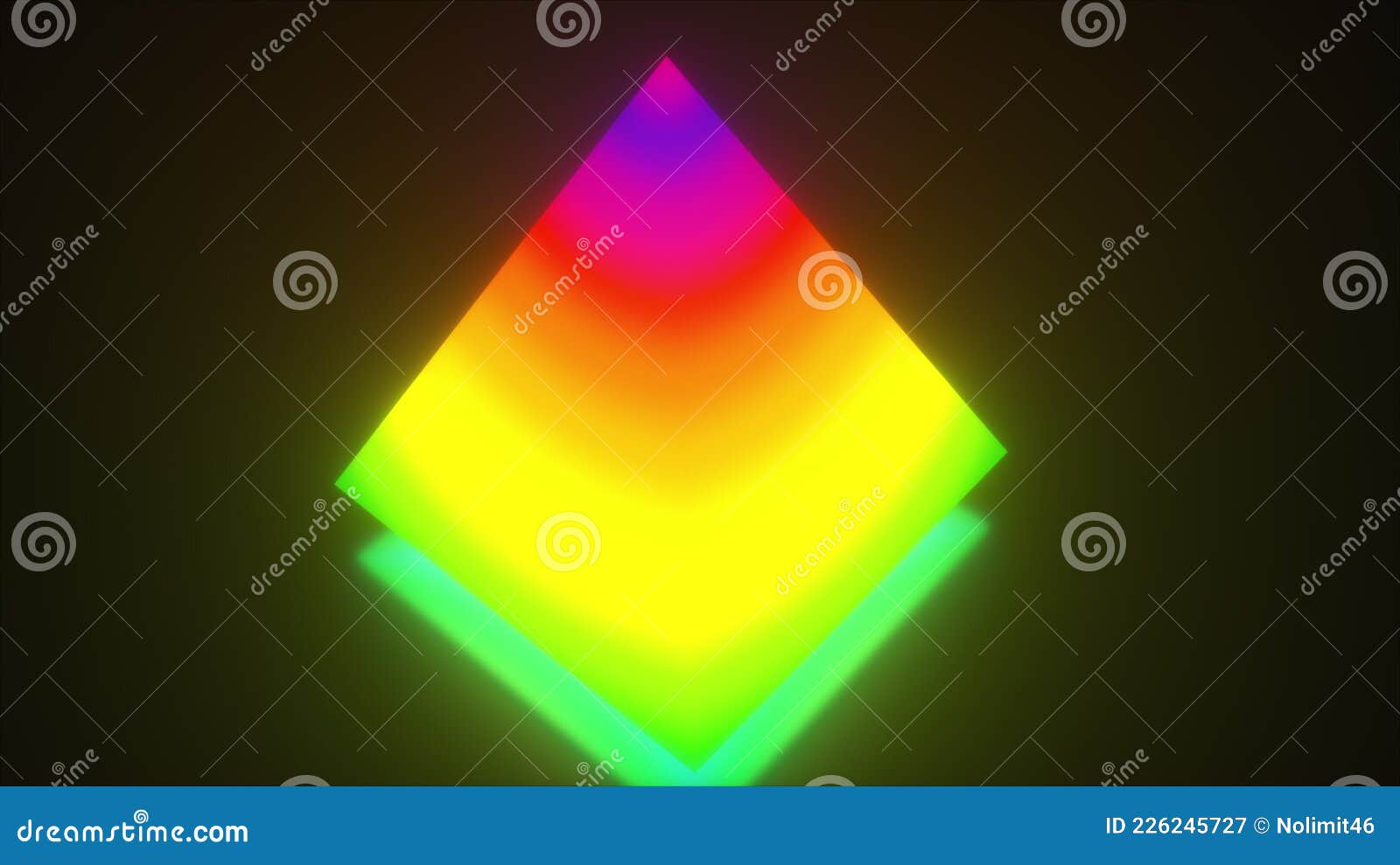 Multi Gradient Neon Abstract Pyramid. Stock Illustration - Illustration ...