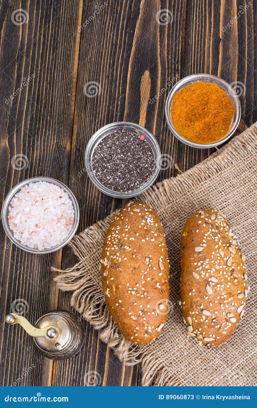 Multi Grain Bread with Different Seeds Stock Image - Image of flakes ...
