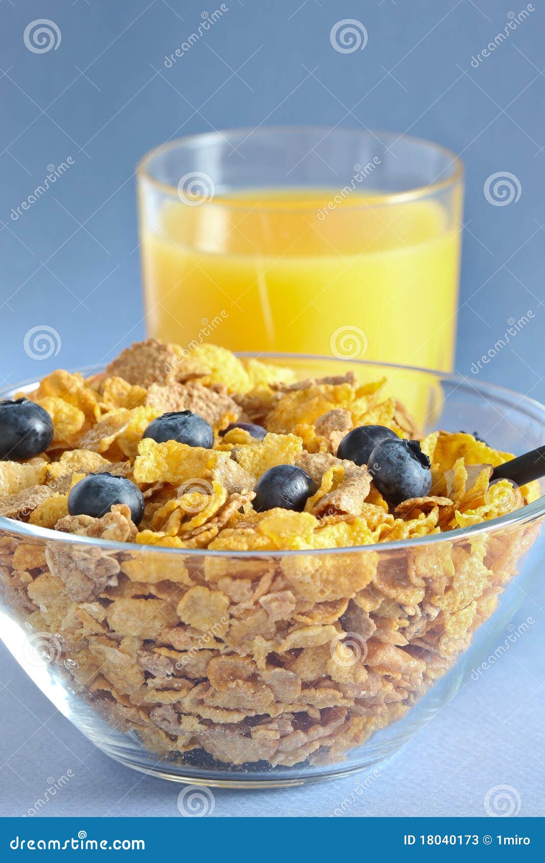 Multi Grain Cereal with Blueberry 3 Stock Image - Image of nutritious ...