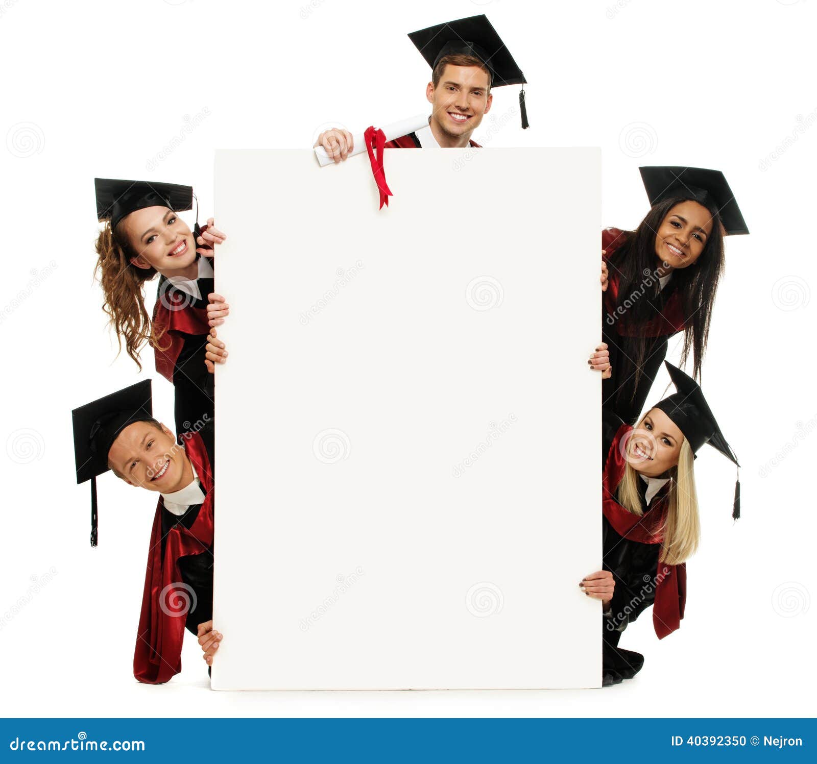 Multi Gruppo Etnico Di Studenti Graduati Fotografia Stock - Immagine di ...