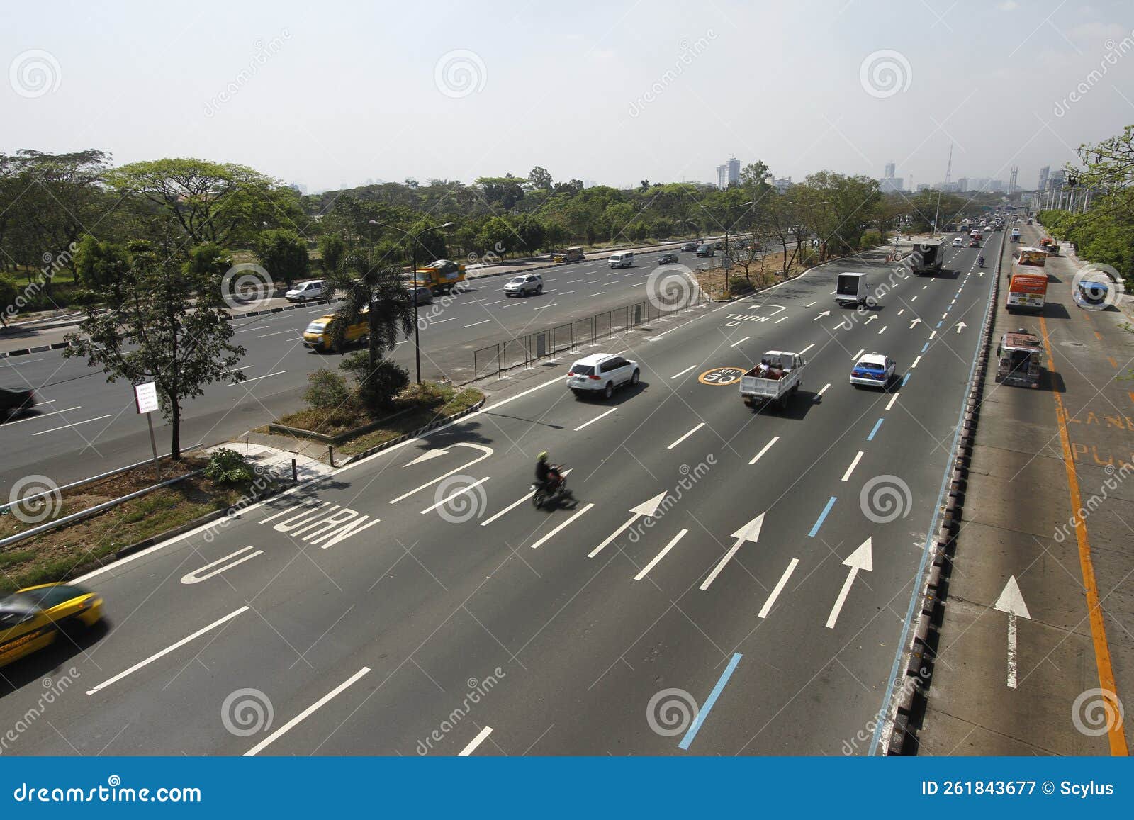 Multi Lane Concrete Highway in the Philippines Editorial Photography ...