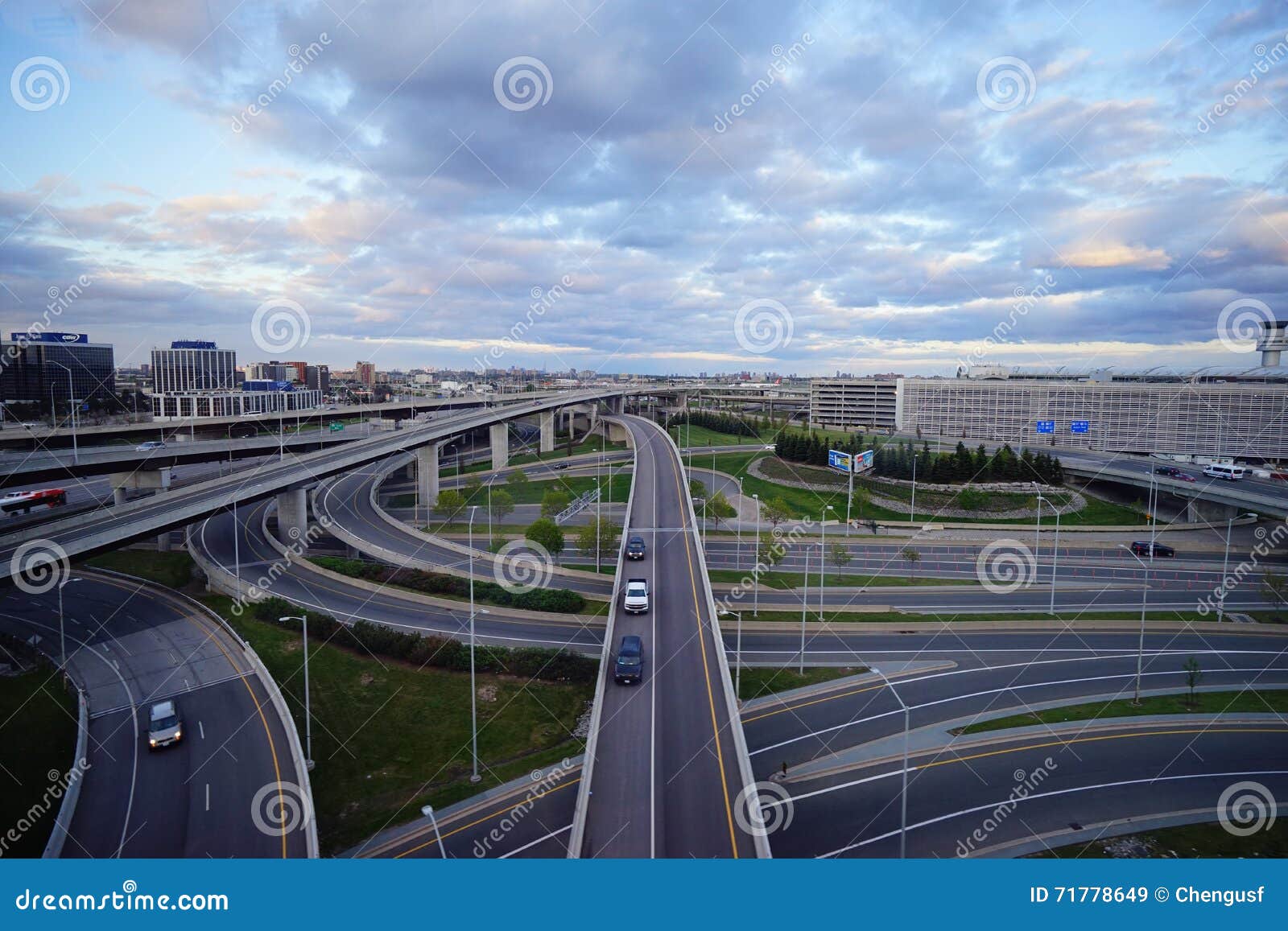 Multi-lane Highway in a Big City Editorial Stock Image - Image of ...