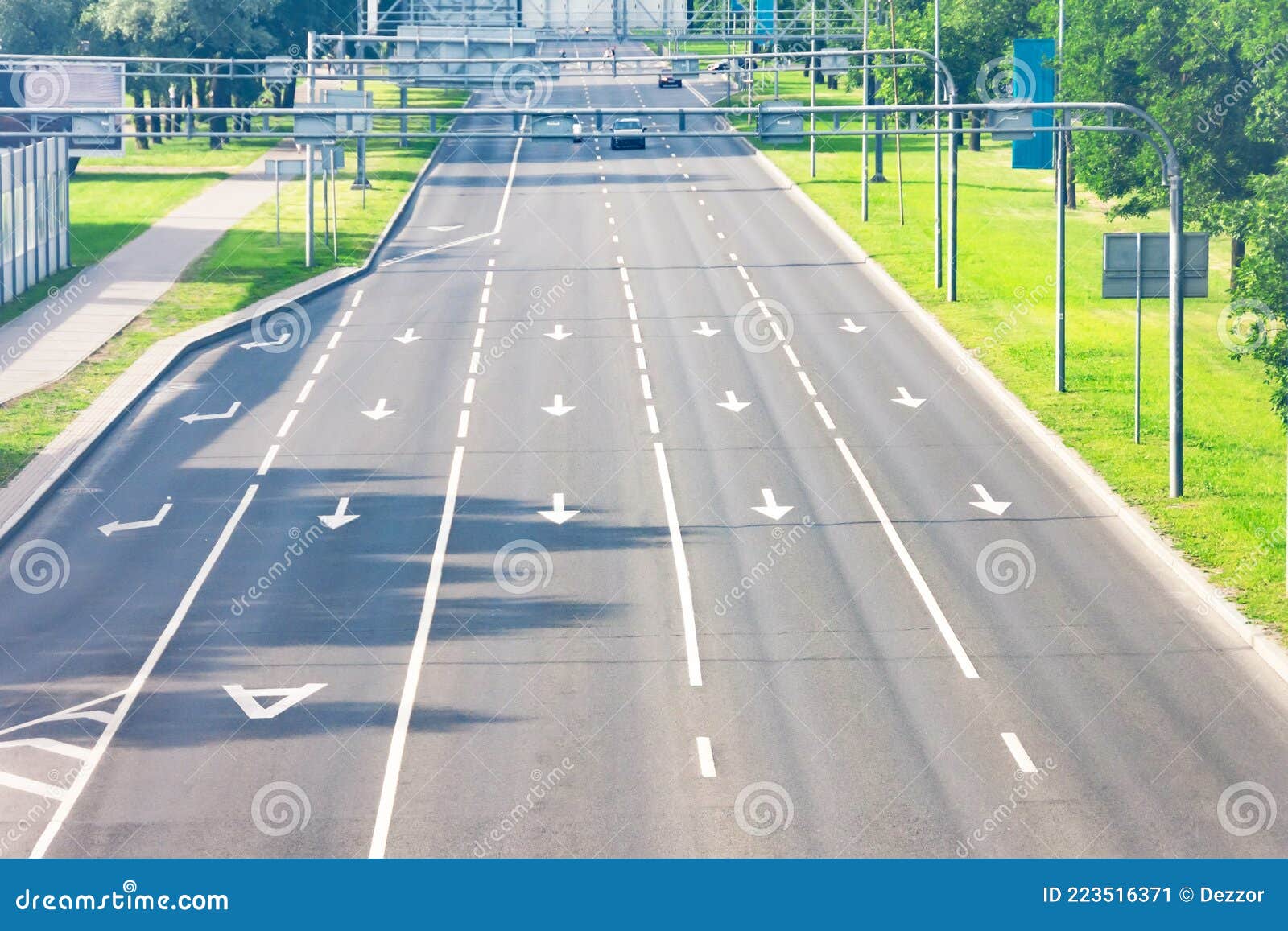 Multi-lane Highway, with Dedicated Bus and Public Transport Lines ...