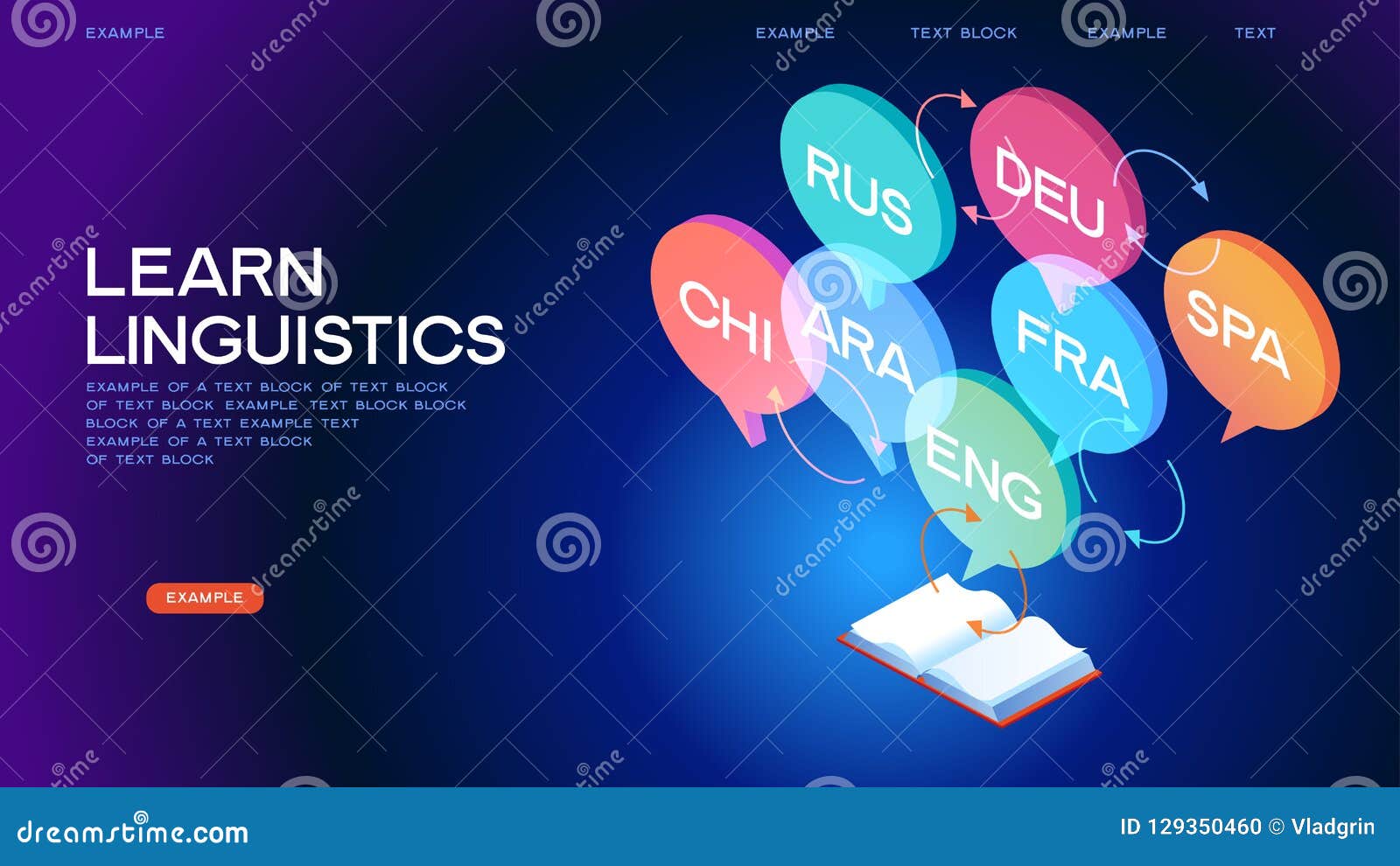 Multi Language Translator Concept Banner Stock Vector - Illustration of ...