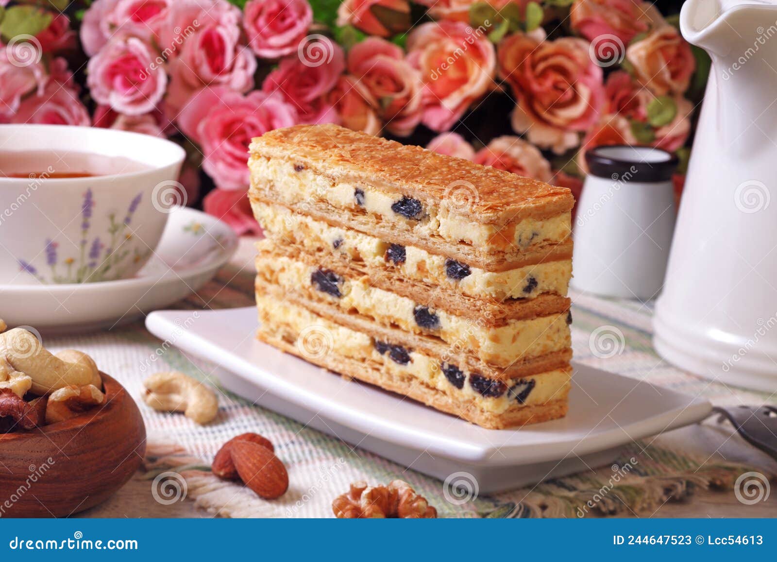 Multi-layer biscuit stock image. Image of pastries, dish - 244647523