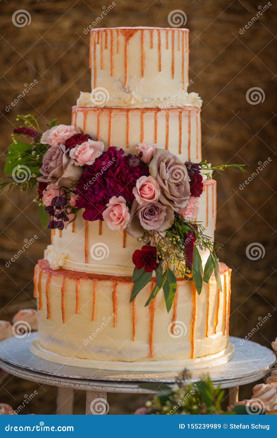 Multi Layer Wedding Cake stock image. Image of cream - 155239989