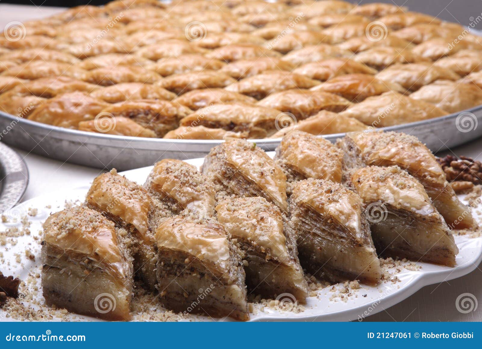 Multi layered Baklava stock image. Image of hazelnut - 21247061