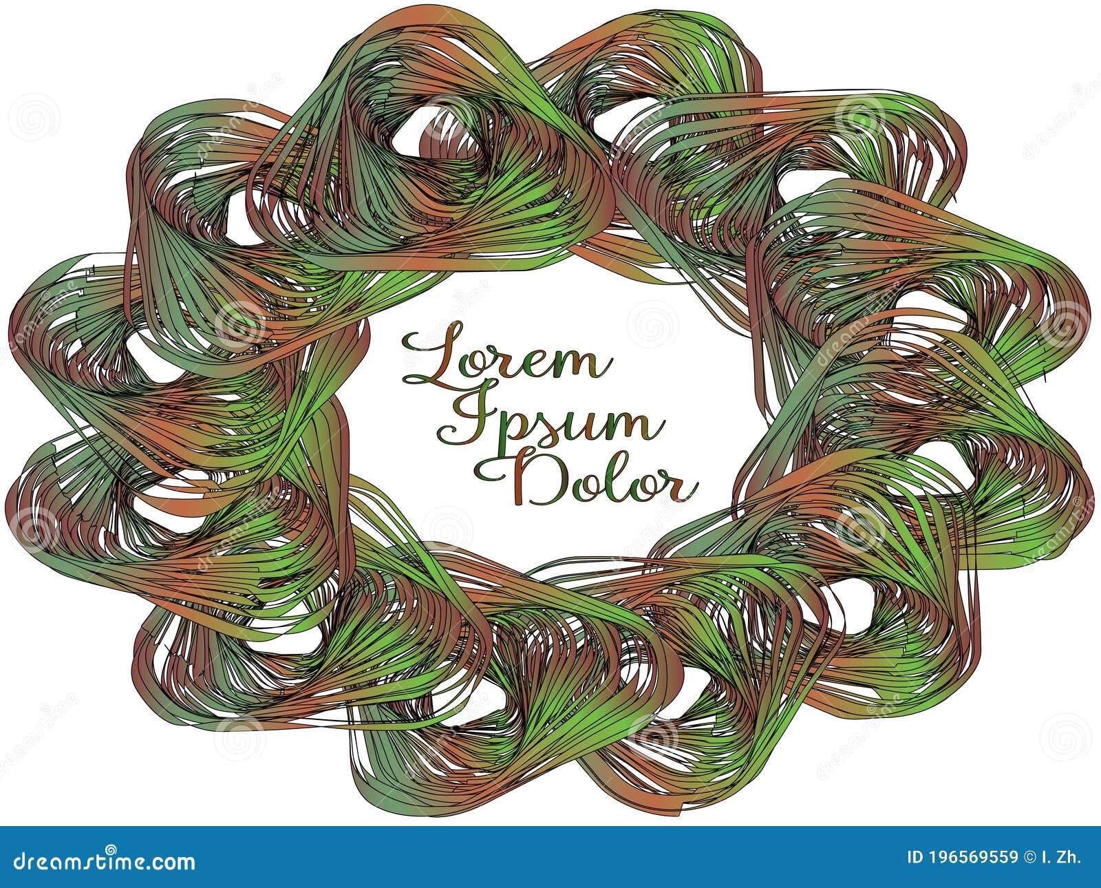 Multi-layered Fancy Green and Brown Frame Stock Vector - Illustration ...