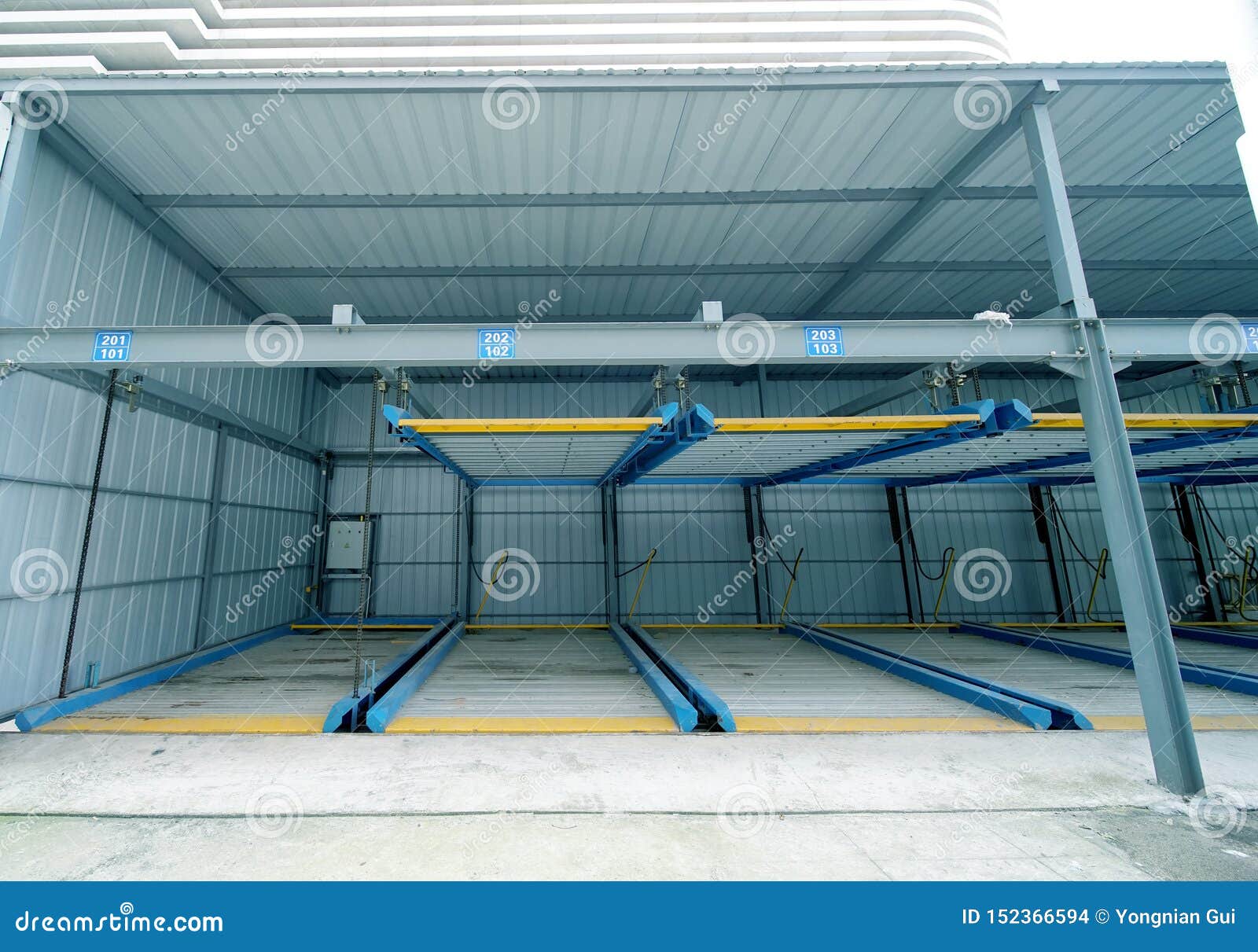 Multi-layered parking lot stock photo. Image of design - 152366594