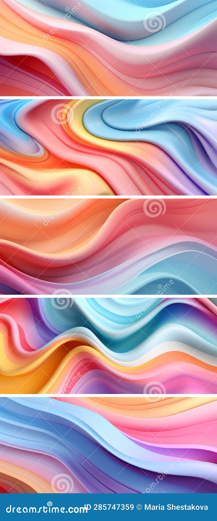 Multi Layers Color Texture 3D Papercut Layers in Gradient Banner. Stock ...